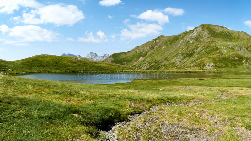 Panoramic View Landscape of the Pyrenees in Summer 10 Stock Image ...