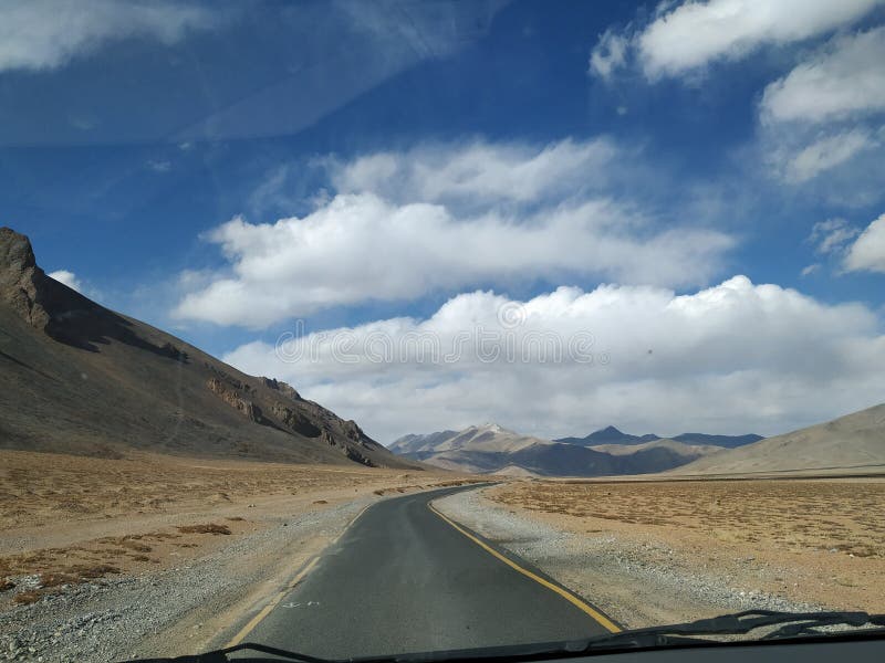 Panoramic View of Leh Ladakh Highway Stock Image - Image of panoramic ...