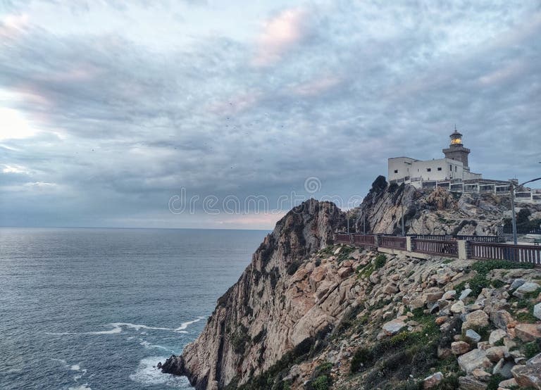 The Light House Cap De Garde Stock Photo - Image of coast, cloud: 270645778