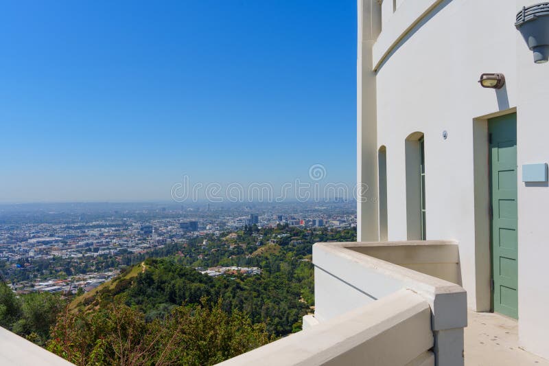 Panoramic View of Los Angeles from Griffith Observatory Stock Photo ...