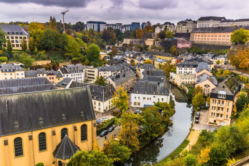 Luxembourg City, Luxembourg - October 22, 2016: Panorama of Luxembourg ...