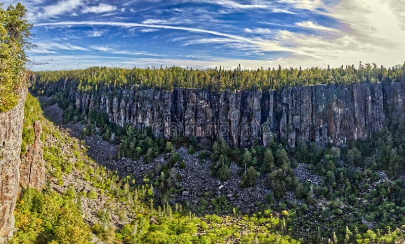 Panoramic View of the 800 M Long Ouimet Canyon, Thunder Bay, on, Canada ...