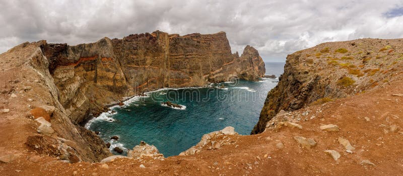 Panoramic View of Madeira Cliffs, Ponta De Sao Lourence Peninsula ...