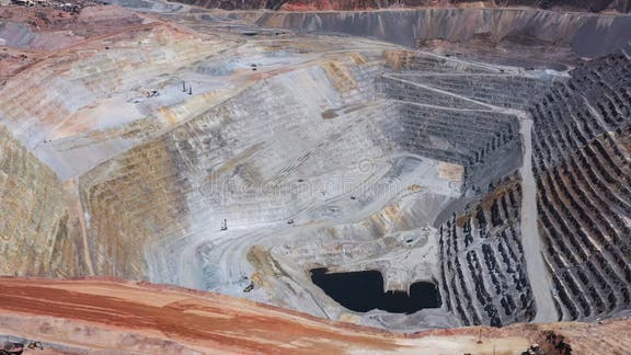 Panoramic View of the Main Pit of an Open Pit Mine Stock Photo - Image ...