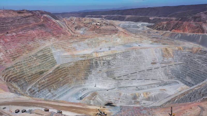 Panoramic View of the Main Pit of an Open Pit Mine Stock Photo - Image ...