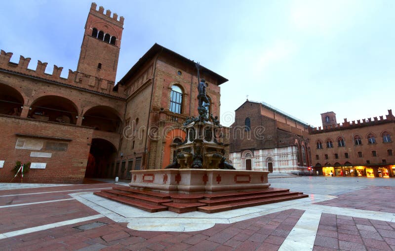 A Panoramic View of Main Square - Bologna Stock Image - Image of ...