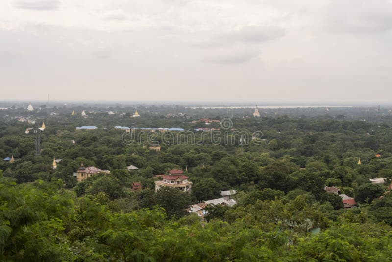 Panoramic View of Mandalay, Myanmar Stock Image - Image of city ...