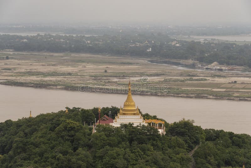 Panoramic View of Mandalay, Myanmar Stock Image - Image of town, travel ...