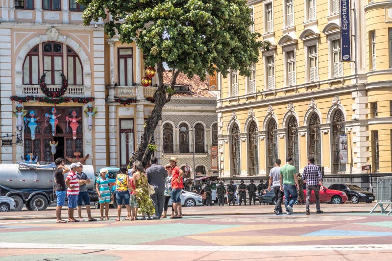 Panoramic View of Marco Zero Square at Ancient Recife District - Recife ...