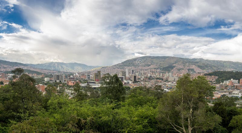 Panoramic View of Medellin, Colombia Stock Image - Image of paisa ...