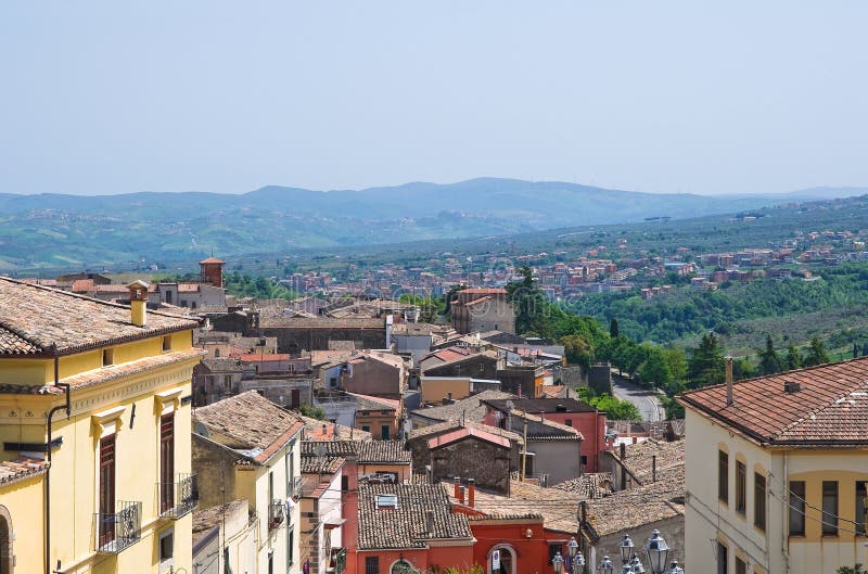 Panoramic View of Melfi. Basilicata. Italy. Stock Image - Image of ...