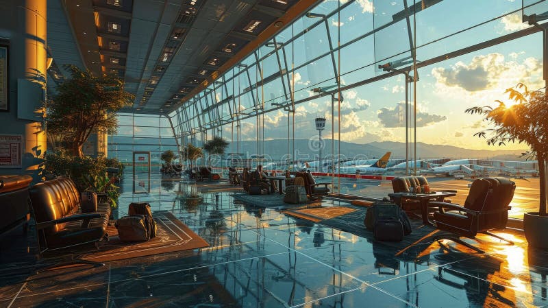 Seamless Travel Passenger-Friendly Airport Transit Pathways Stock Photo ...