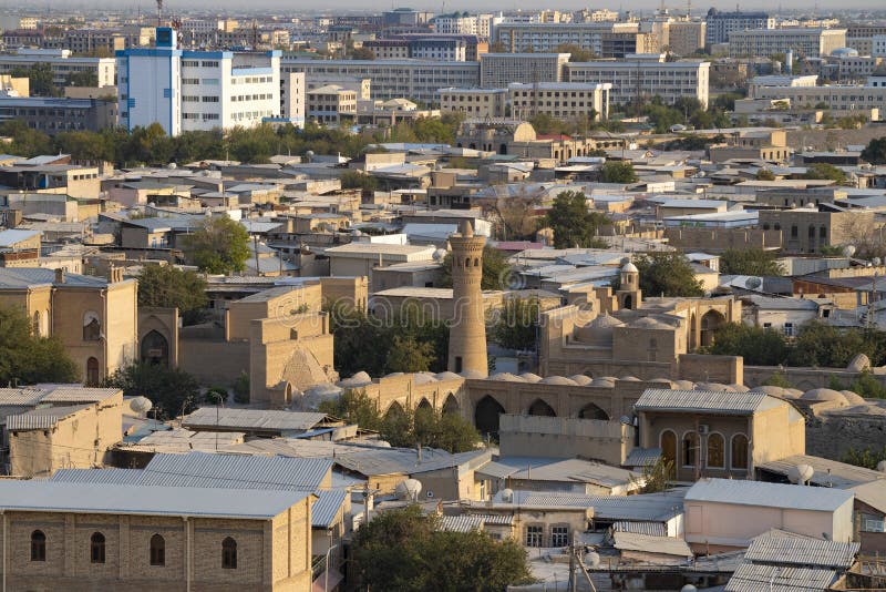 Panoramic View of Modern Bukhara, Uzbekistan Stock Image - Image of ...
