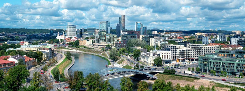 View of the Modern City of Vilnius Editorial Stock Photo - Image of ...