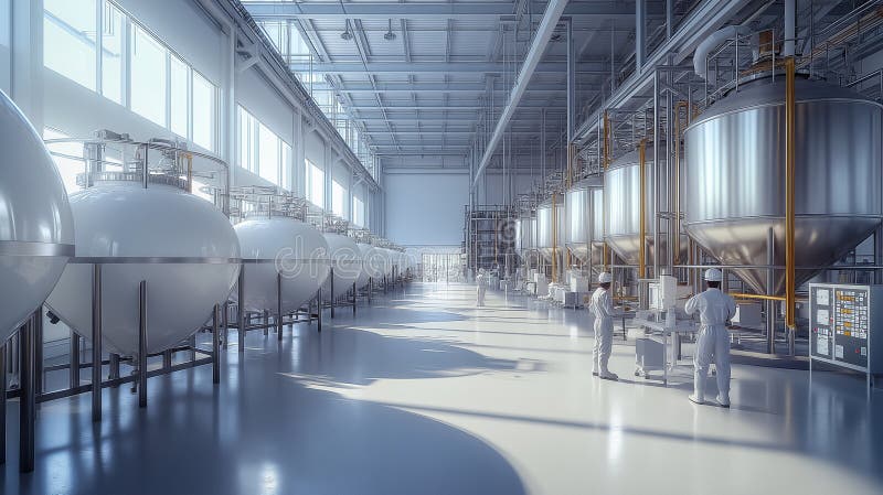 Panoramic View of a Modern Clean Room Designed for Cosmetic ...