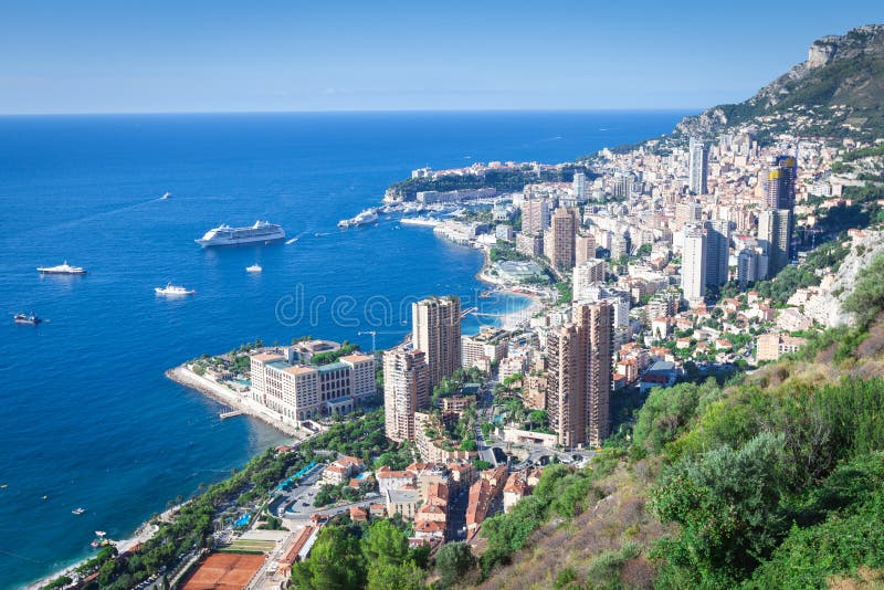 Panoramic view of Monaco stock photo. Image of yacht - 42255184