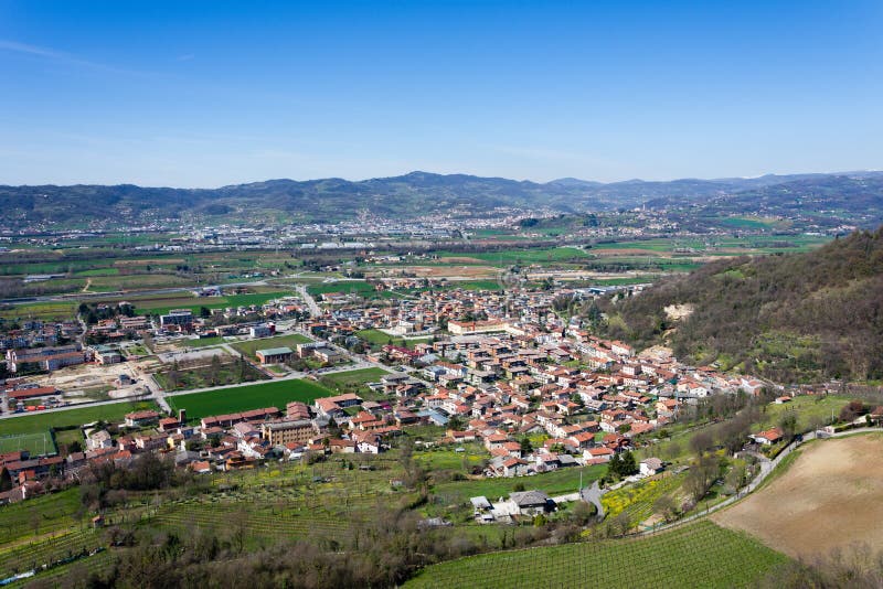 Panoramic View of Montecchio Maggiore Stock Photo - Image of panorama ...