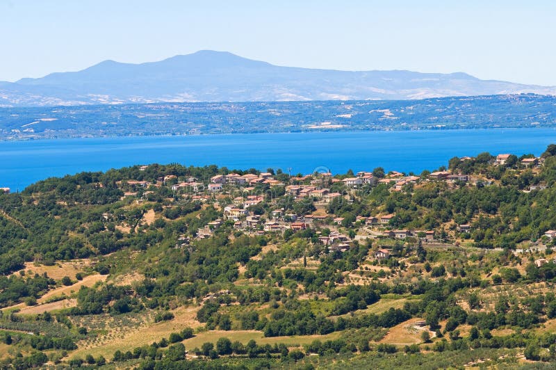 Panoramic View of Montefiascone. Lazio. Italy. Stock Photo - Image of ...