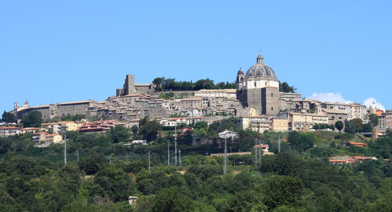 Panoramic View of Montefiascone Stock Image - Image of cathedral ...