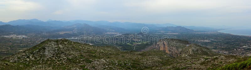 Panoramic view at Montgo stock photo. Image of mediterranean - 50619166