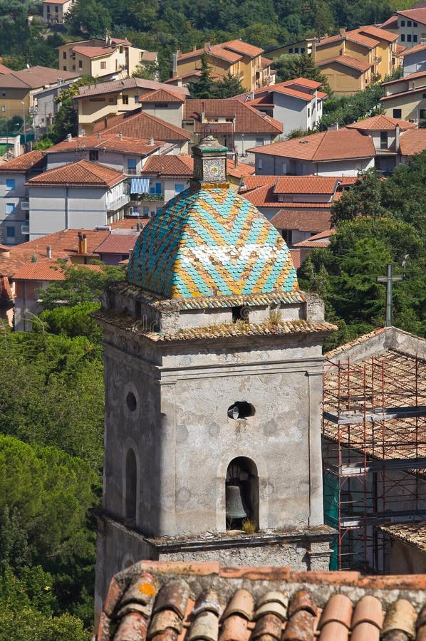 Panoramic View of Morano Calabro. Calabria. Italy. Stock Image - Image ...