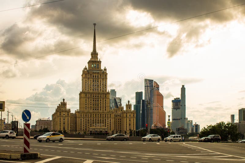 Panoramic View of Moscow Hotel and Modern Architectural Complex Moscow ...