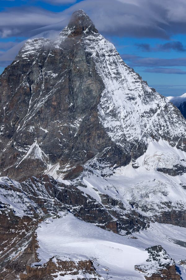 Panoramic View of Mount Matterhorn, Switzerland Stock Photo - Image of ...