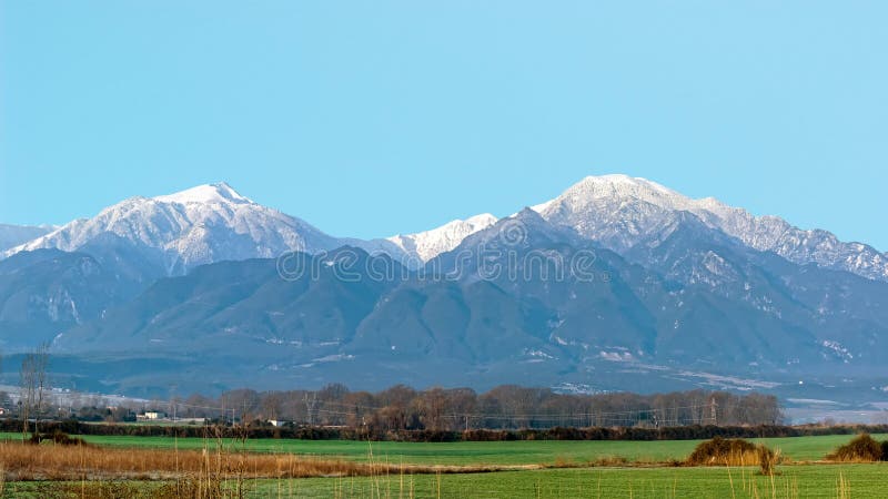 Panoramic View of Mount Olympus, Pieria, Greece Stock Photo - Image of ...