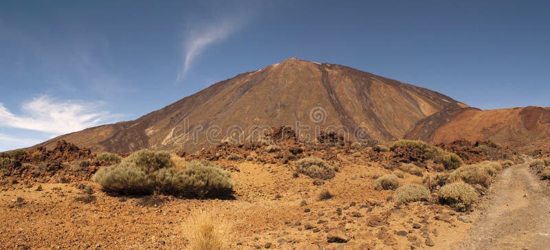 Panoramic View from Mount Teide Stock Photo - Image of arid, pico: 37644308