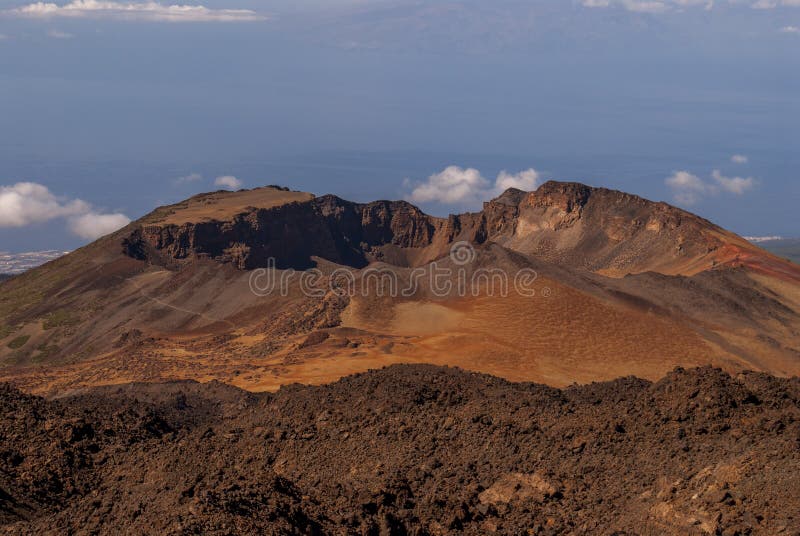 Panoramic View from Mount Teide Stock Photo - Image of rural, outcrop ...