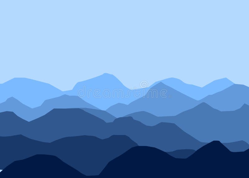 Panoramic View of the Mountain Landscape Stock Vector - Illustration of ...