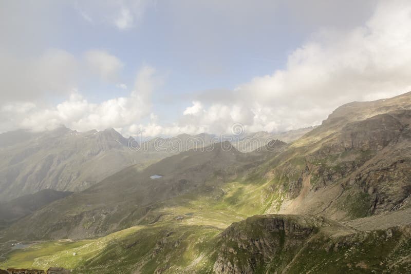 Panoramic View of the Mountain Range and Valleys of Monte Rosa Stock ...