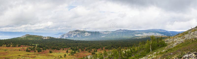 Panoramic View of the Mountains and Cliffs, South Ural. Summer in the ...