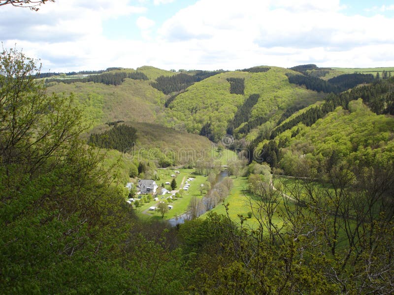 A Panoramic View of Mountains in Luxembourg Stock Photo - Image of high ...