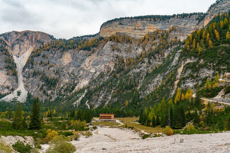 Panoramic View of the Mountains at the Rautal Valley and the Pederu ...