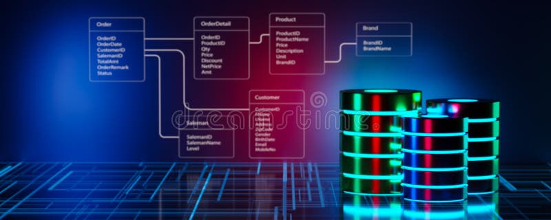 Panoramic View of Multiple Database with Relational Database Tables ...
