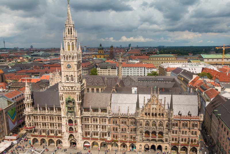 Panoramic view of Munich editorial stock image. Image of nchen - 79049884