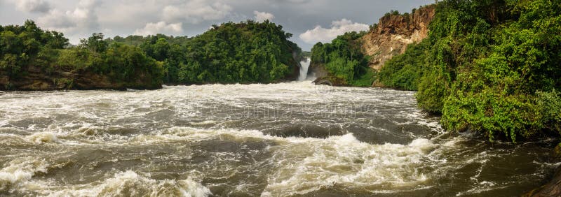 Panoramic View of Murchison Falls in Uganda Stock Photo - Image of ...