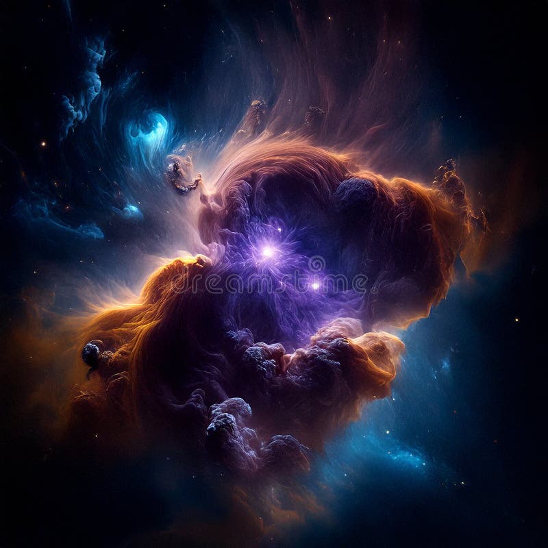 Nebula Cloud Gas Abstract Space Stock Illustration - Illustration of ...