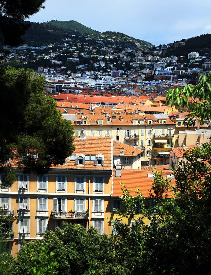 Panoramic View of Nice City Stock Photo - Image of panorama, facade ...