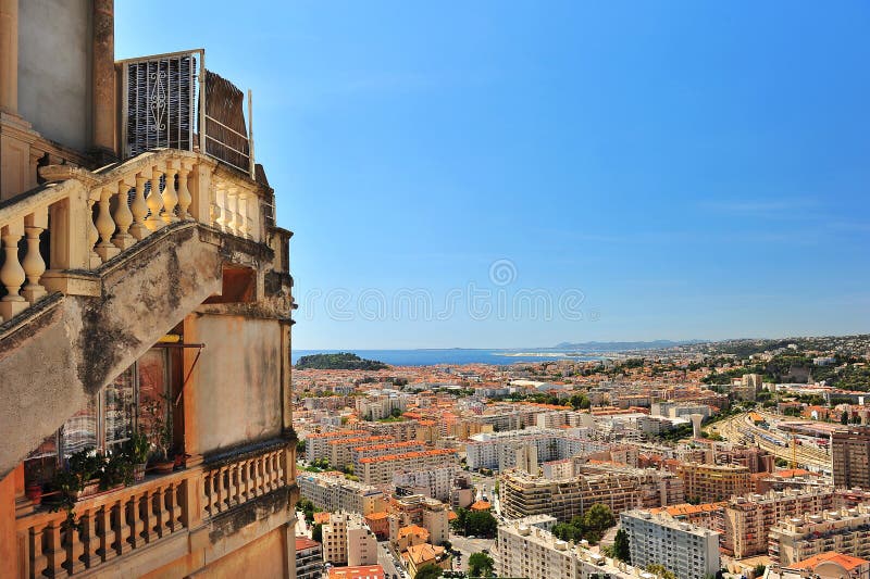 Panoramic View on Nice, France Stock Image - Image of europe, mooring ...