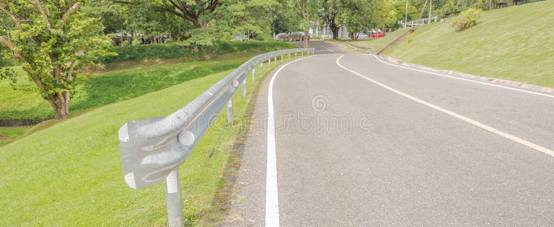 Panoramic View of Nice Green Hill and Road Stock Photo - Image of ...