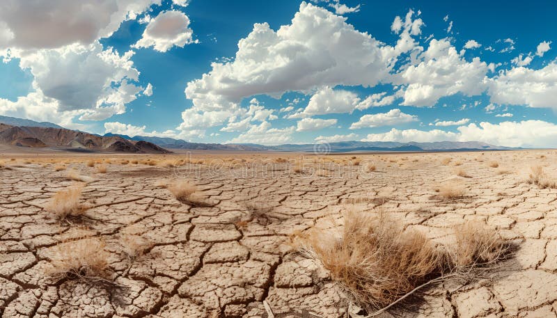 Panoramic View of Nice Hot Nevada Desert Daytime Stock Image - Image of ...