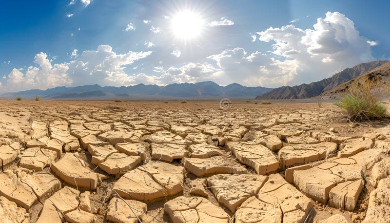 Panoramic View of Nice Hot Nevada Desert Daytime Stock Image - Image of ...