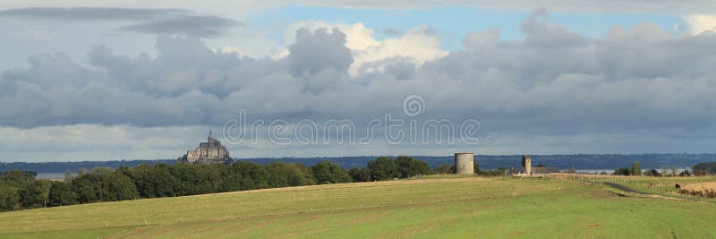 Panoramic View of the Norman Countryside Stock Photo - Image of mont ...