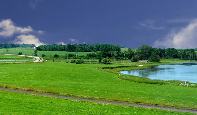 Panoramic View of the Nova Scotia Country Side, Canada Stock Image ...