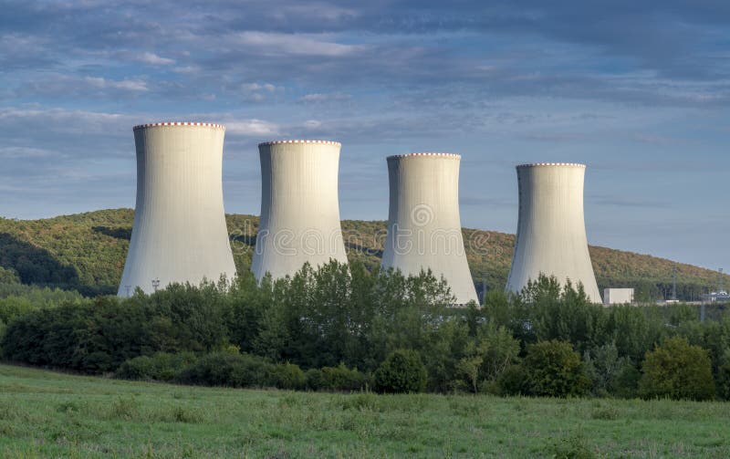 Panoramic View of Nuclear Power Plant. Nuclear Power Station. Mochovce ...