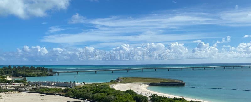 Irabu Bridge between Miyako Island and Irabu Island in Okinawa, Japan ...