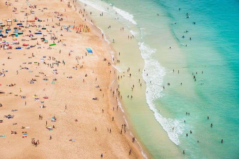 Panoramic View of Ocean Sand Beach Drone View. Editorial Stock Image ...