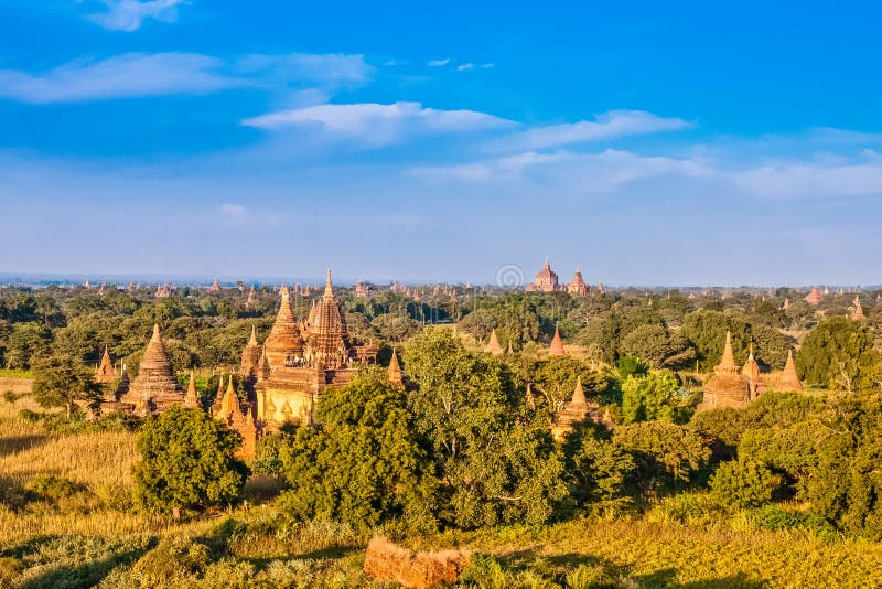 Pagodas of Old Bagan, Myanmar Stock Image - Image of bagan, panorama ...